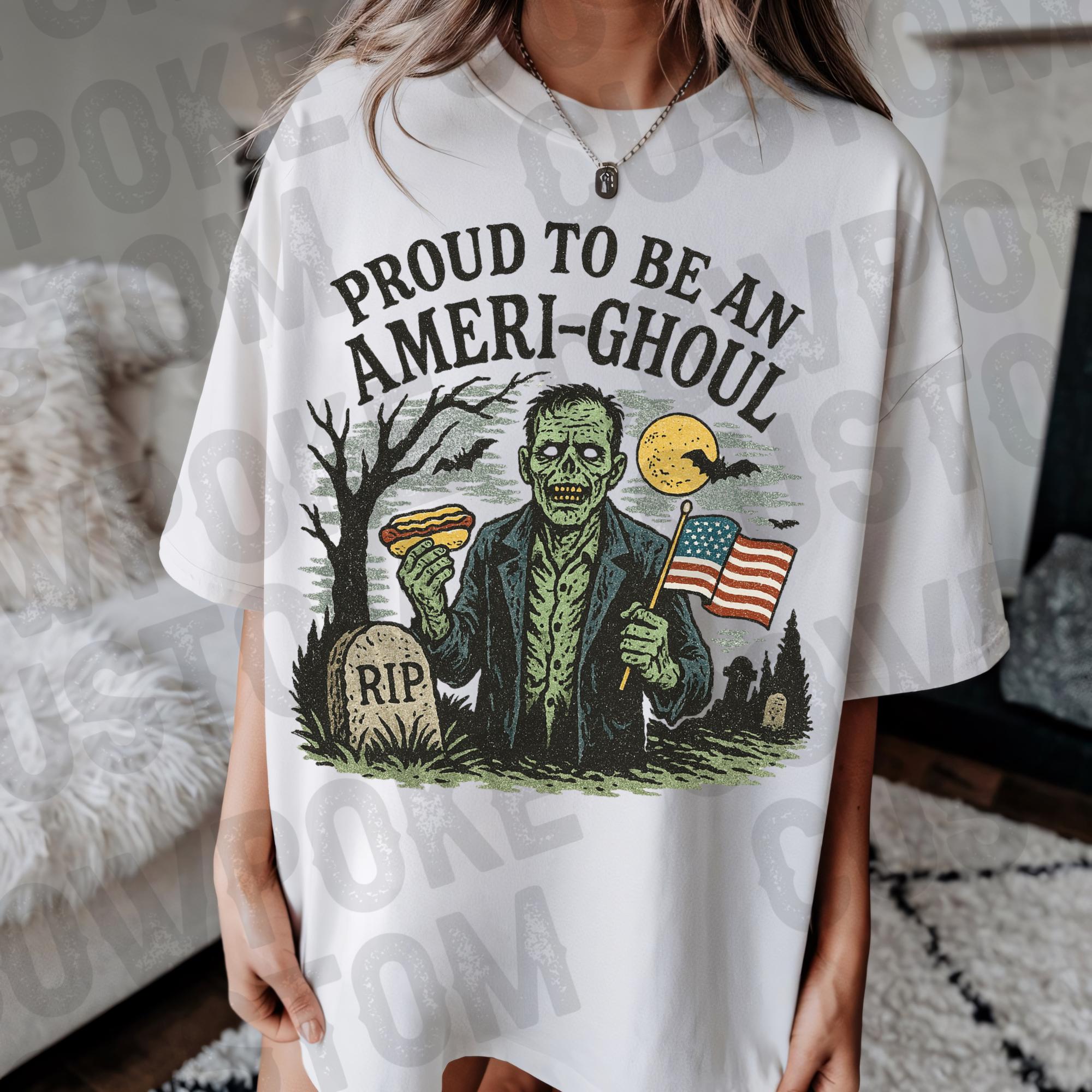 Ameri-ghoul Zombie 4th of July PNG | Funny Independence Day Design ...