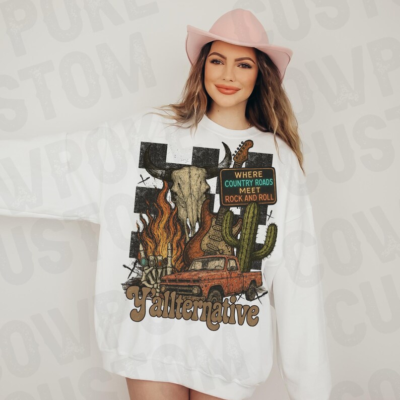 Y'allternative Png | Western Rock Png Design, T-shirt Png Design ...