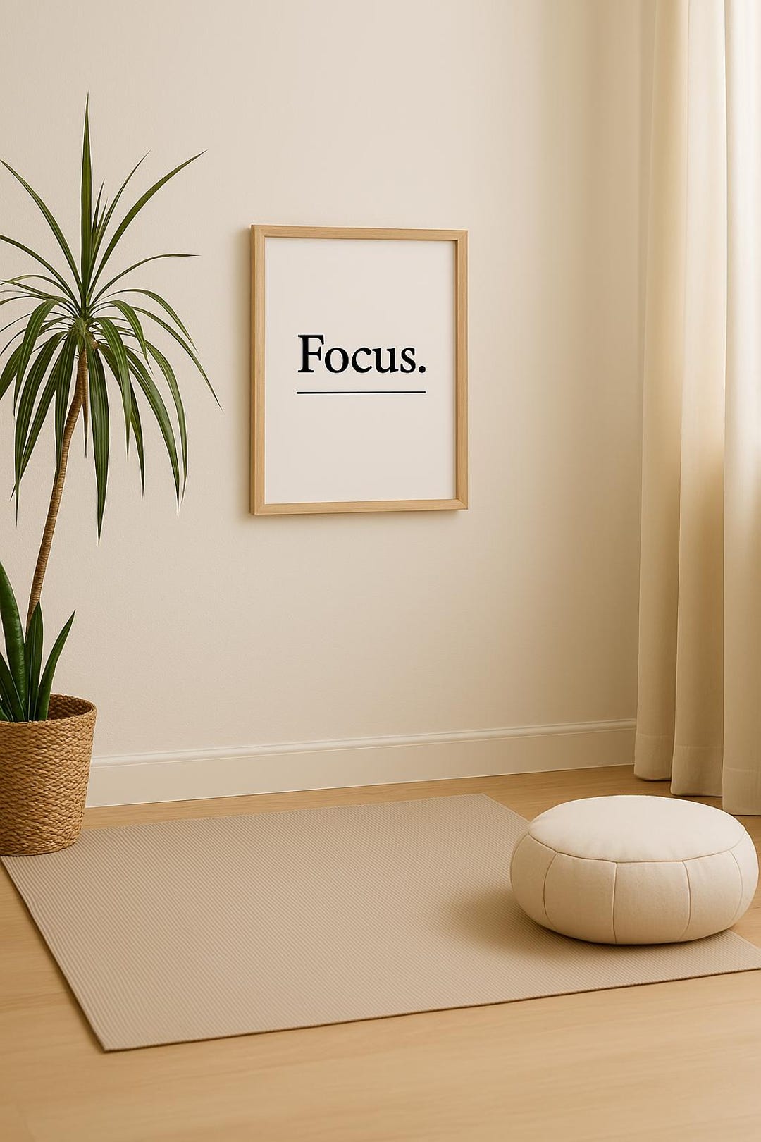 Focus Printable Wall Art | Minimalist Typography Art Print | Modern ...