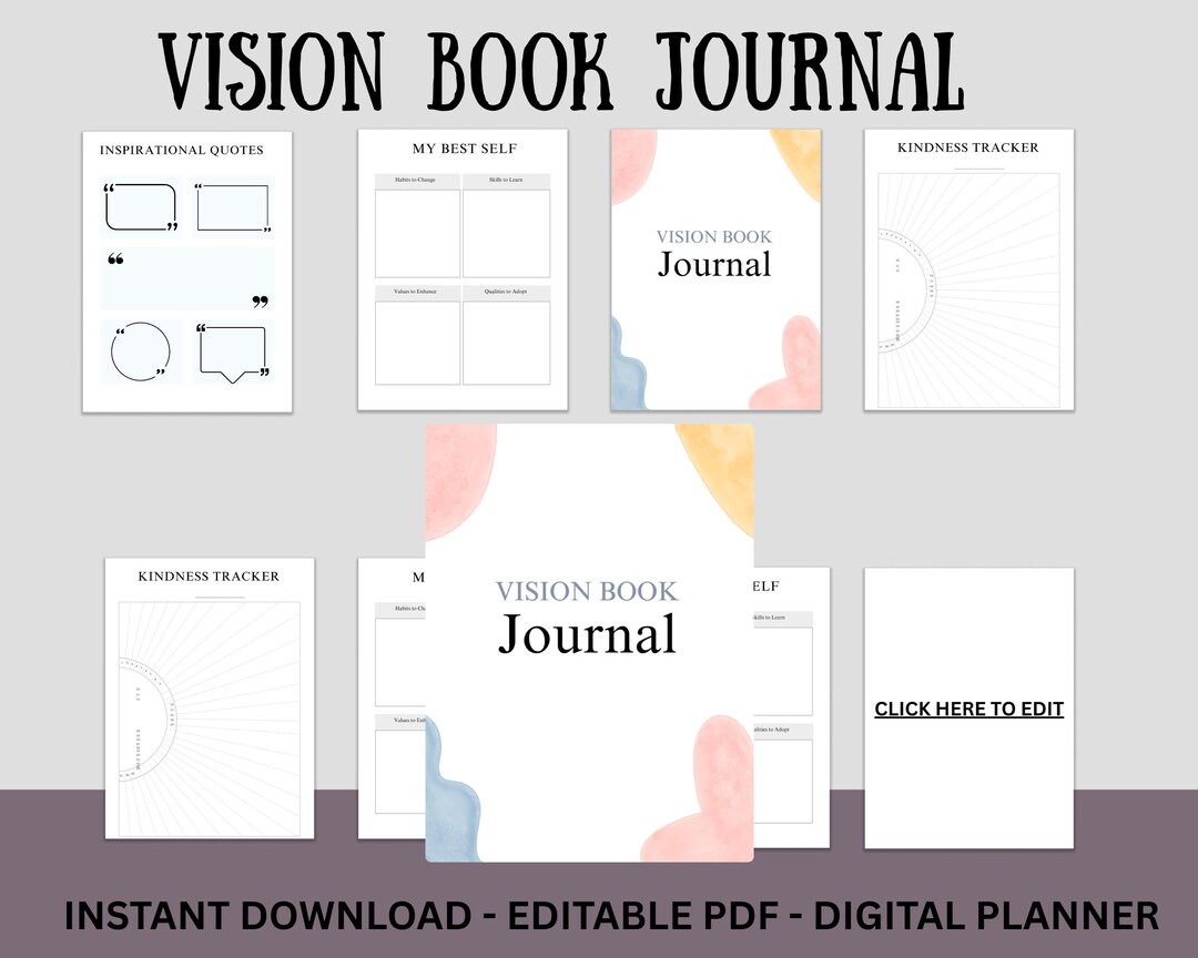 Vision Book Journal | Vision Board | Goal-setting Journal | Personal ...