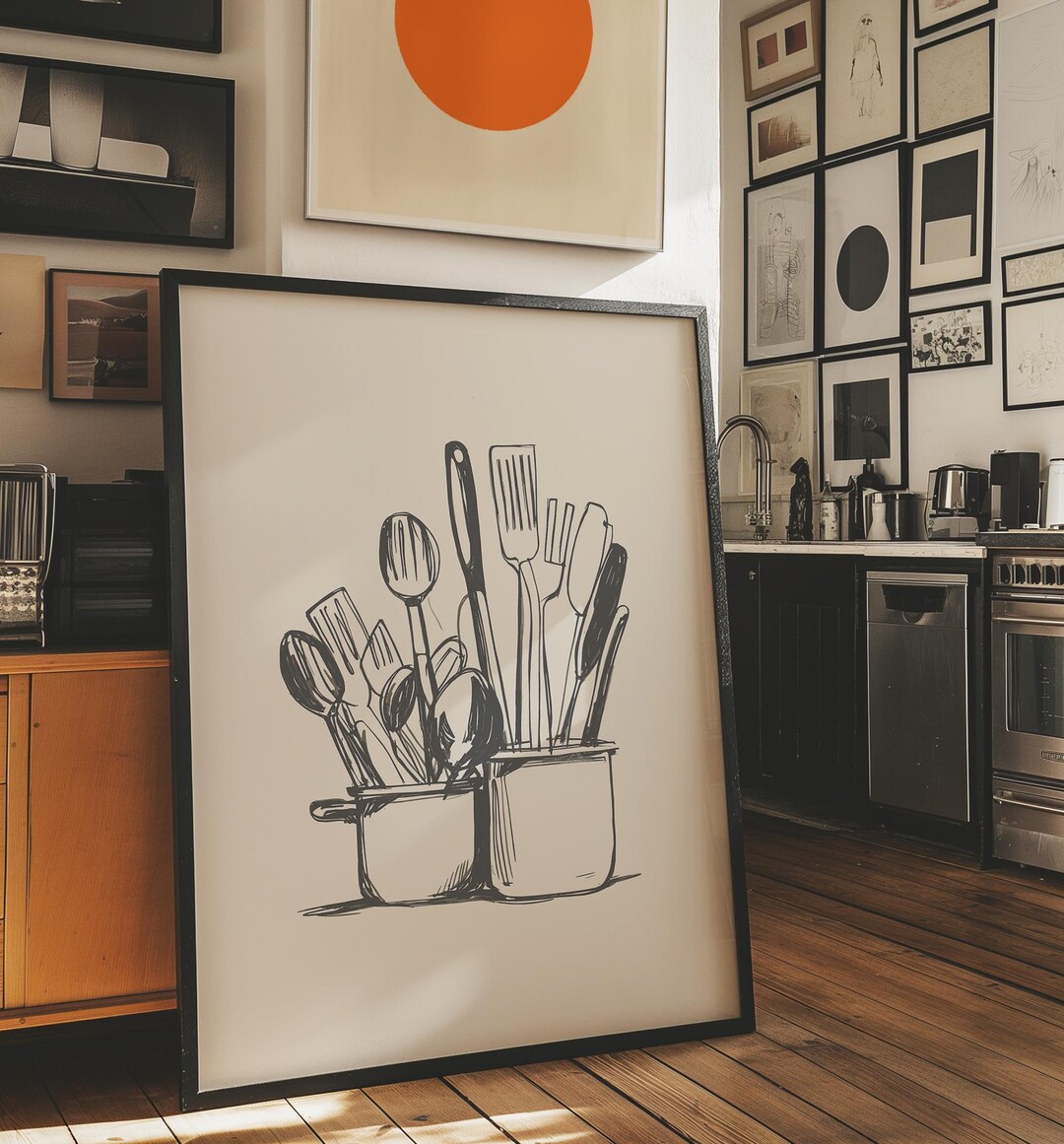 Vintage Utensils Print, Retro Digital Poster, Vintage Art Print, Trendy ...