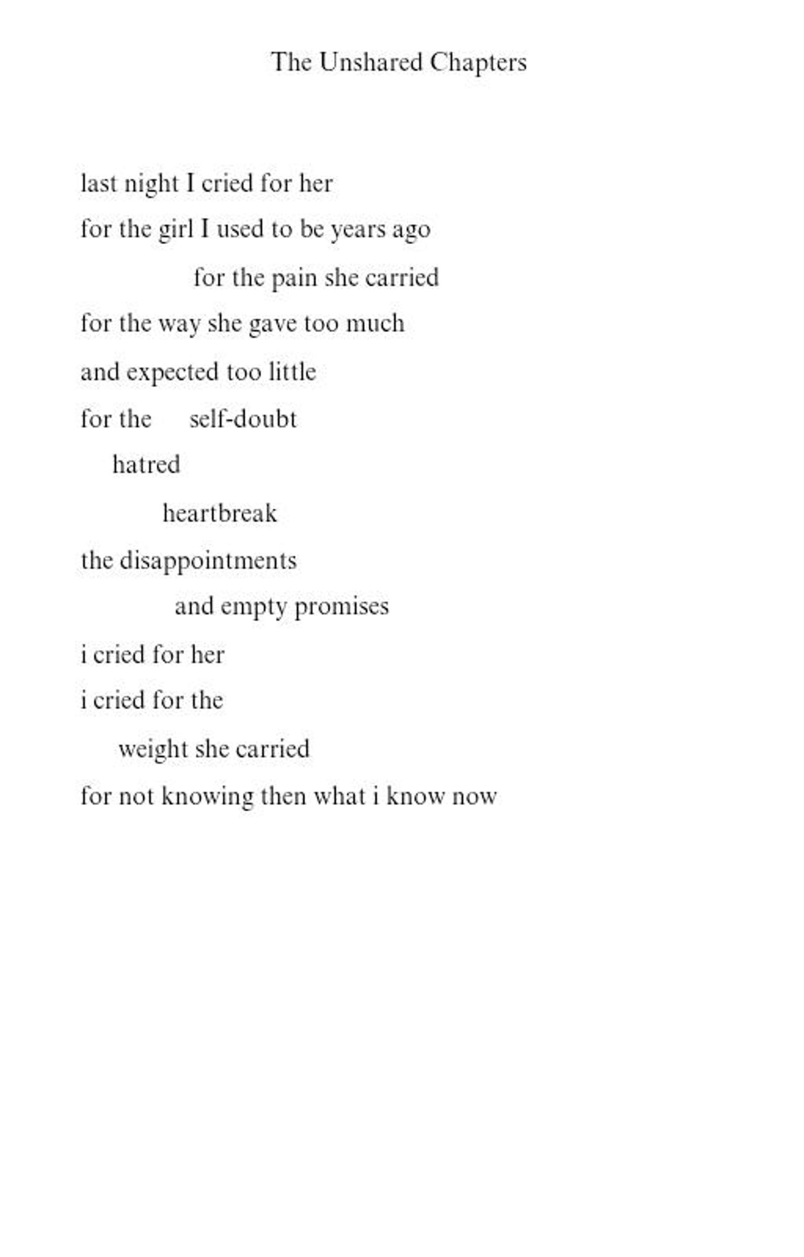 The Unshared Chapters | Digital Poetry Book PDF | Emotional & Healing ...
