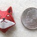 Peruvian Ceramics Red Fox Head Pendant Bead Craft Supplies Animal Head ...