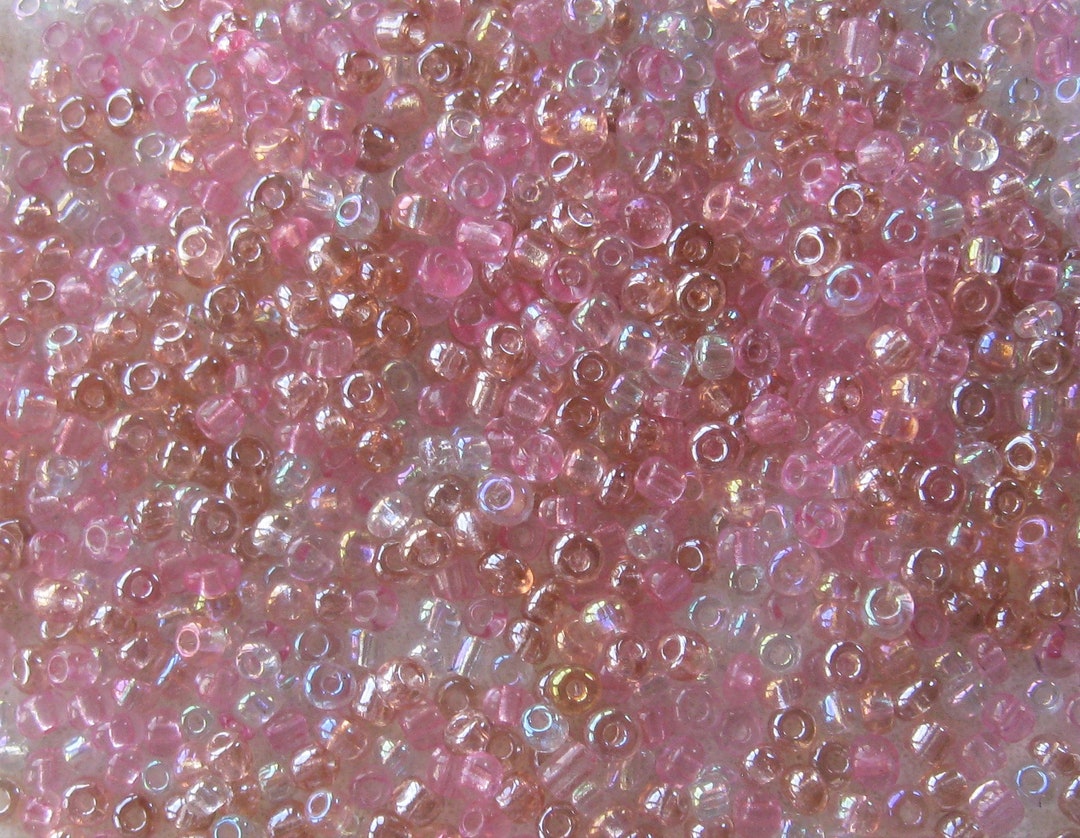 Glass Seed Beads, 'pink Mist' Bead Weaving, Bead Embroidery, Jewelry ...