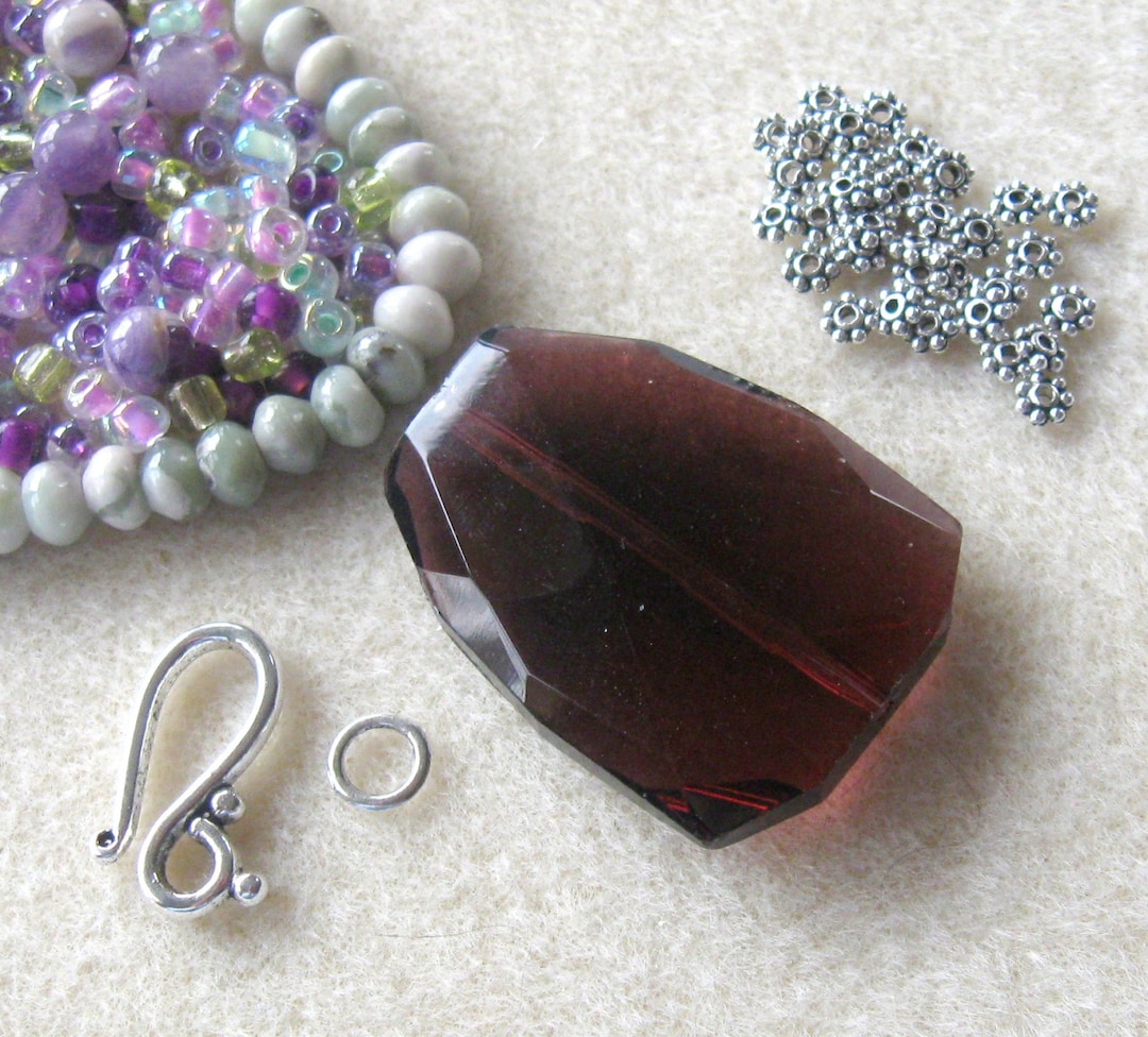 Peace Jade DIY Jewelry Kit, Gemstone and Glass Beads, Jewelry Making ...