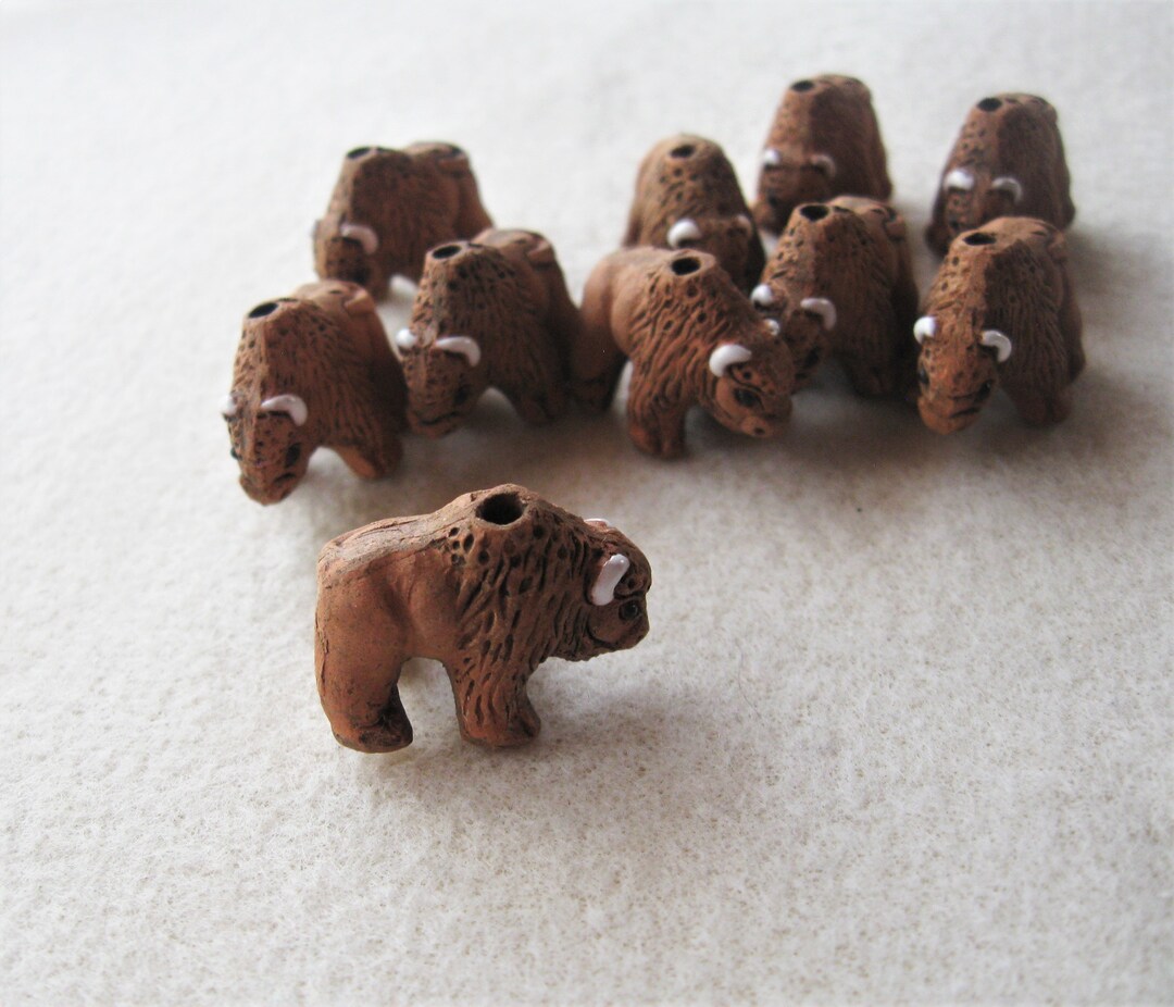 Brown Standing Buffalo Beads Jewelry Making Beads Peruvian - Etsy