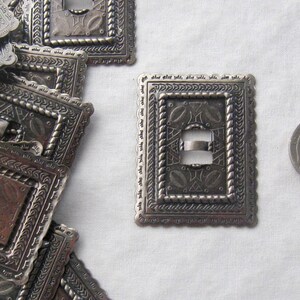 Gunmetal Slotted Rectangle Conchos, Large Concho for Jewelry Making ...