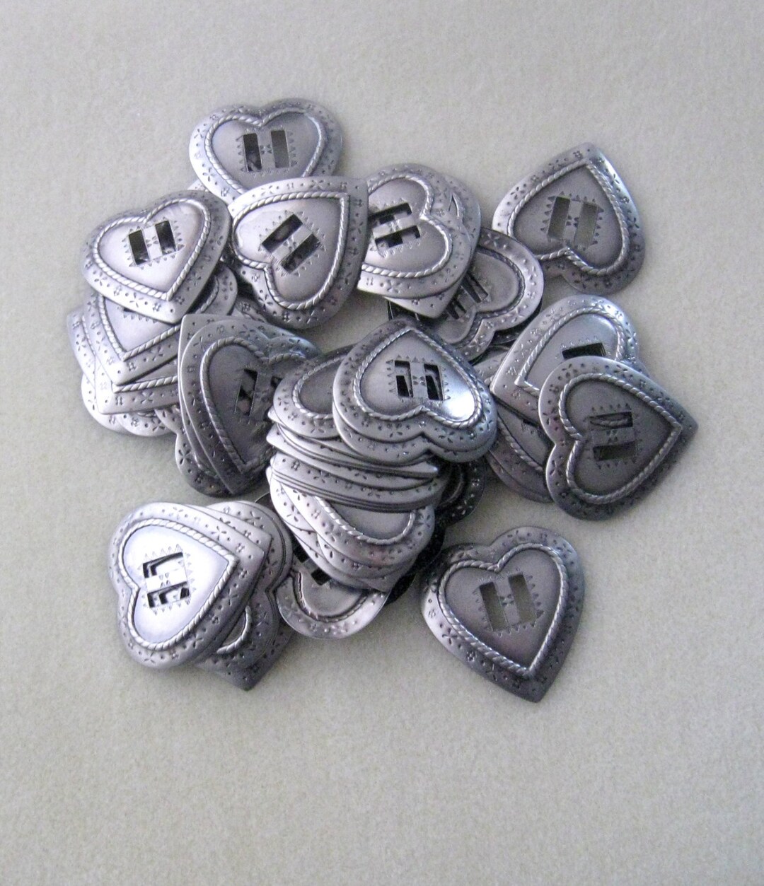 Heart Concho, Gunmetal Concho, Western Wear, Supply Findings, Jewelry ...