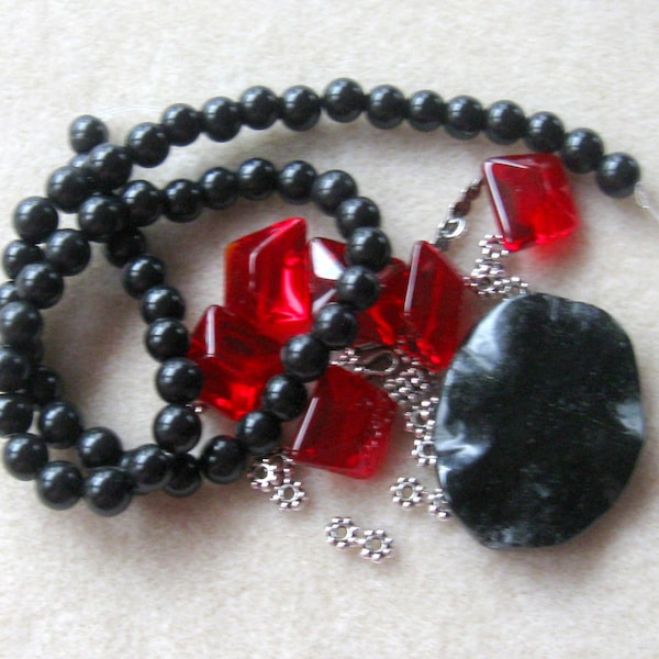 Red Glass Nuggets - Etsy