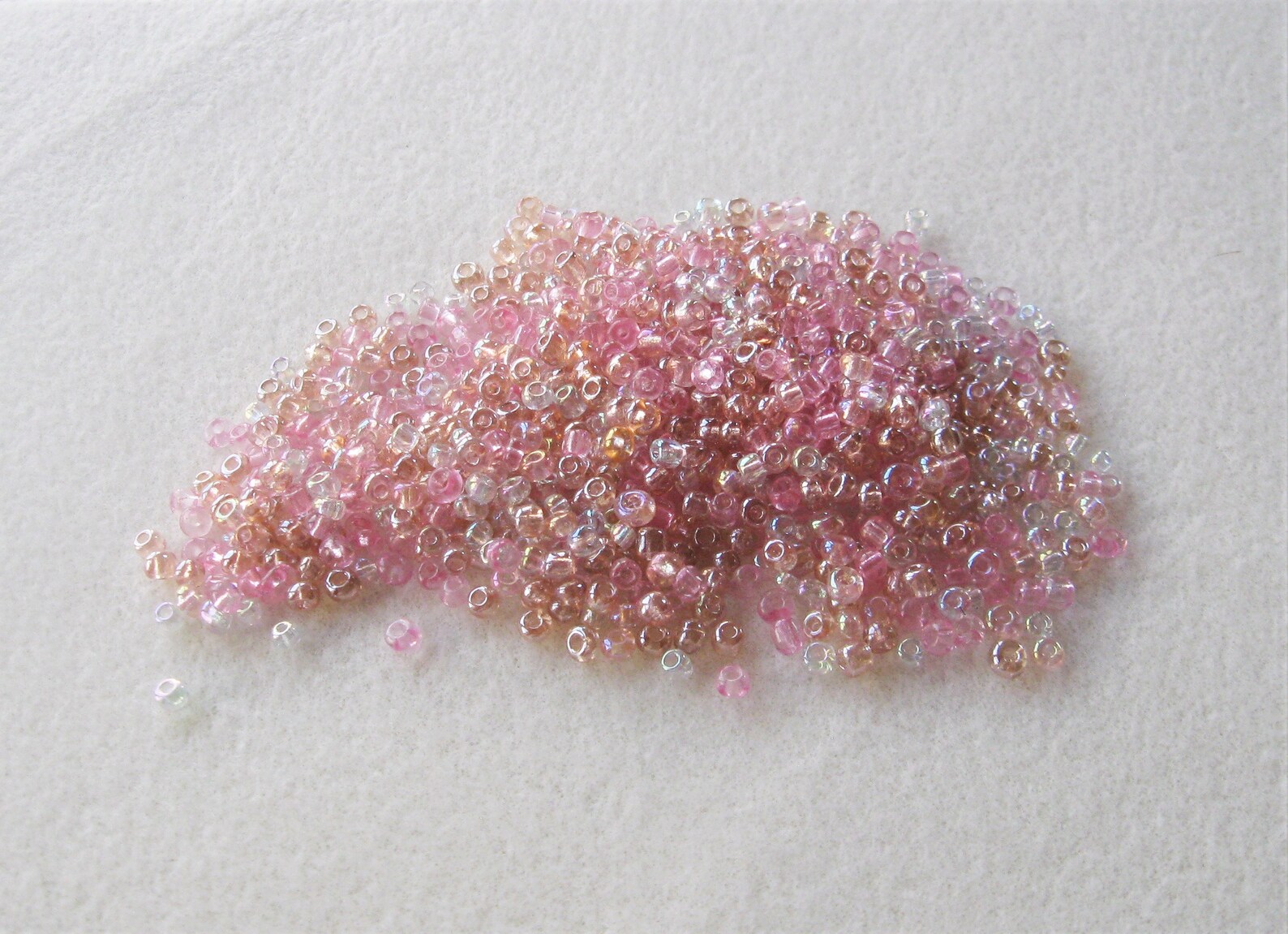 Glass Seed Beads 'pink Mist' Bead Weaving Bead | Etsy