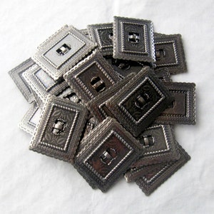 Gunmetal Slotted Rectangle Conchos, Large Concho for Jewelry Making ...