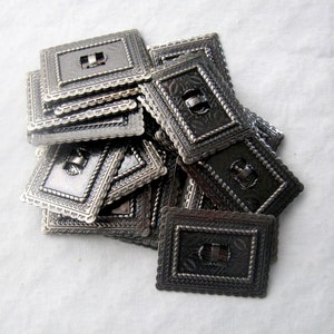 Gunmetal Slotted Rectangle Conchos, Large Concho for Jewelry Making ...