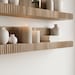 Custom Floating Fluted Shelf | Mid-century | Wall Shelf | Kitchen ...