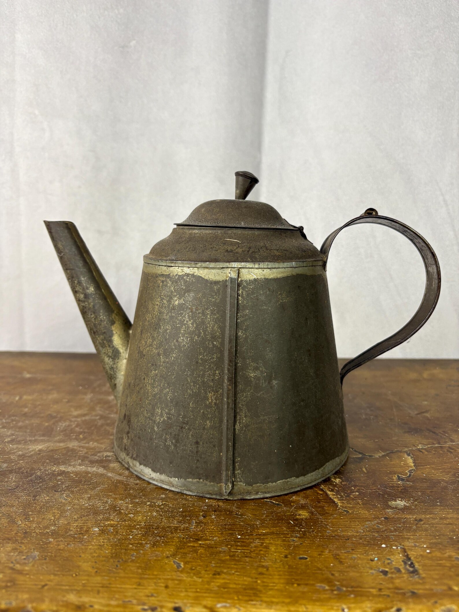 Antique Tinned Iron Teapot - Etsy