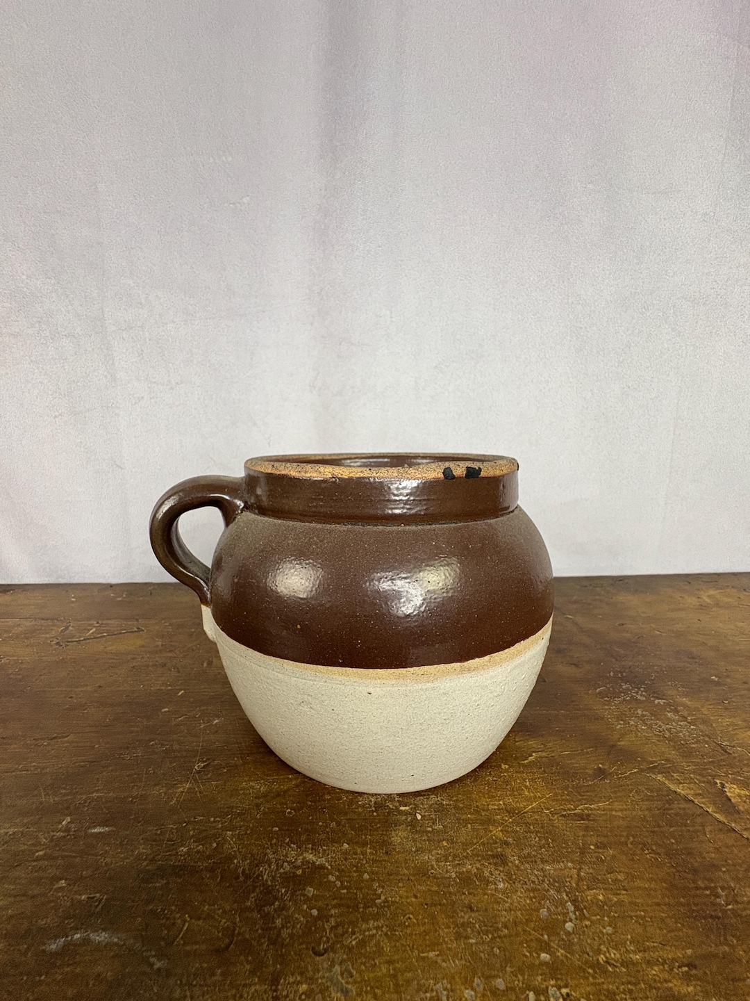 Vintage Stoneware Bean Pot - Etsy