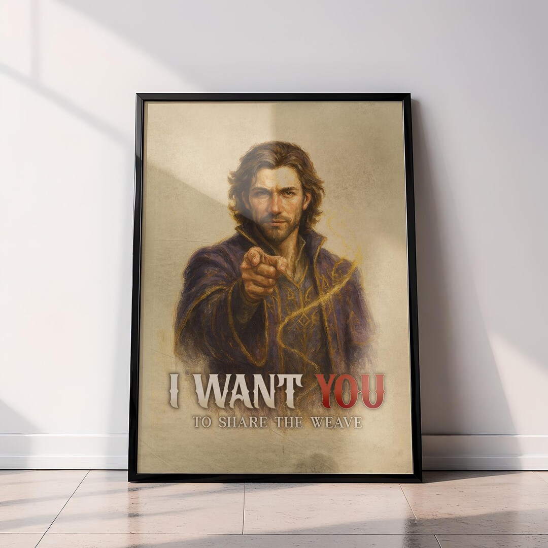 Baldur's Gate 3 Gale Poster – Wizard Wall Art Print | Fantasy Mage ...