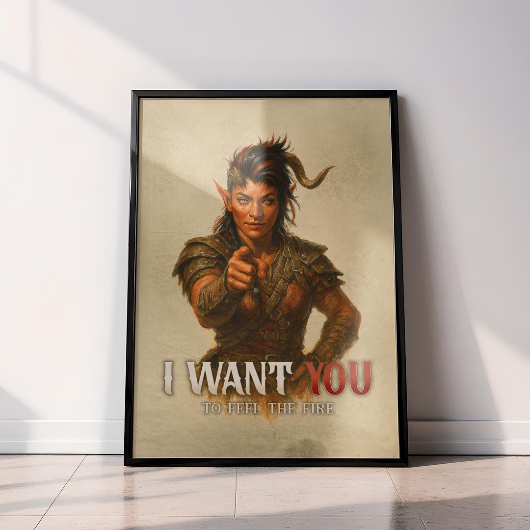 Baldur's Gate 3 Karlach Poster – Tiefling Warrior Wall Art | Fire Demon ...