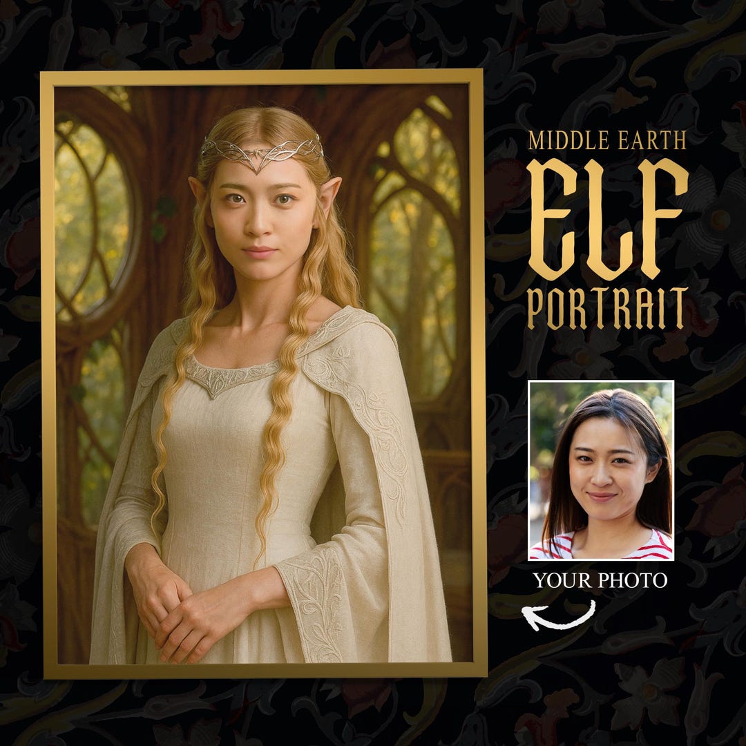 Custom Galadriel Elf Portrait: Middle Earth Digital Art (digital ...