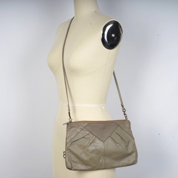 vintage 80s greige leather - Gem