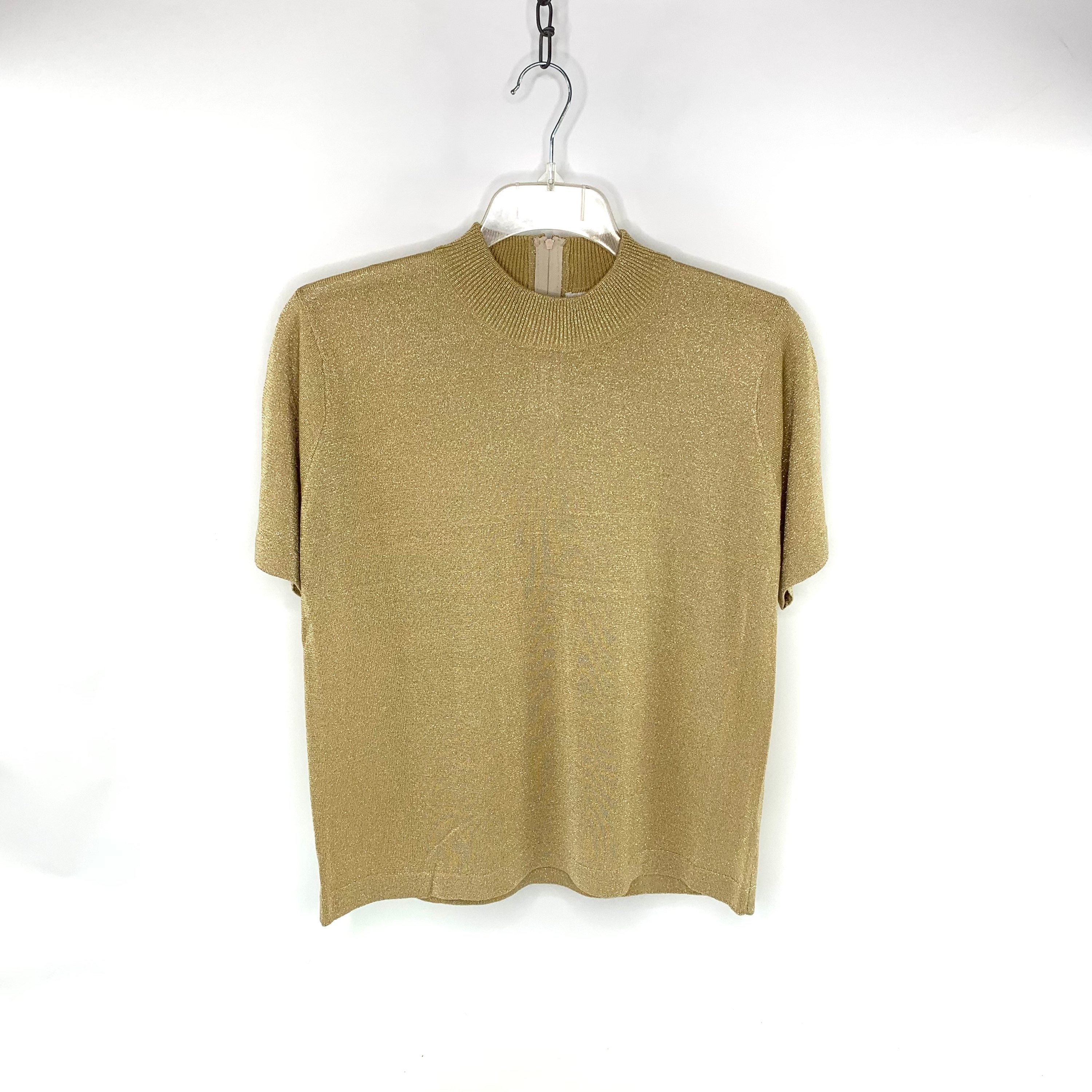 Gold Metallic Blouse - Etsy