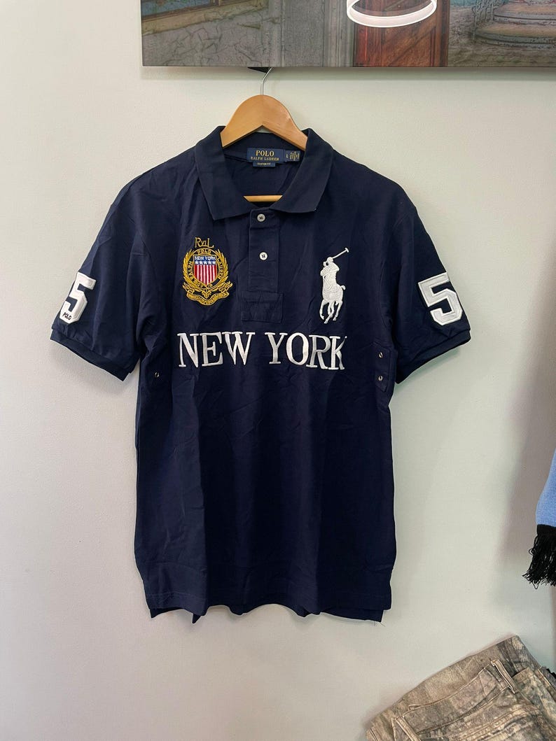 Polo Ralph Lauren Polo T-shirt New York USA #5 Big Pony Luxury PRL Chief Keef L - Etsy