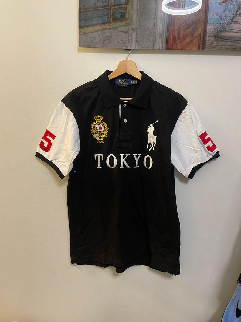 Polo Ralph Lauren Polo T-shirt Tokyo Japan #5 Big Pony Luxury PRL Chief ...