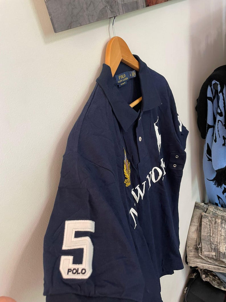 Polo Ralph Lauren Polo T-shirt New York USA #5 Big Pony Luxury PRL Chief Keef L - Etsy