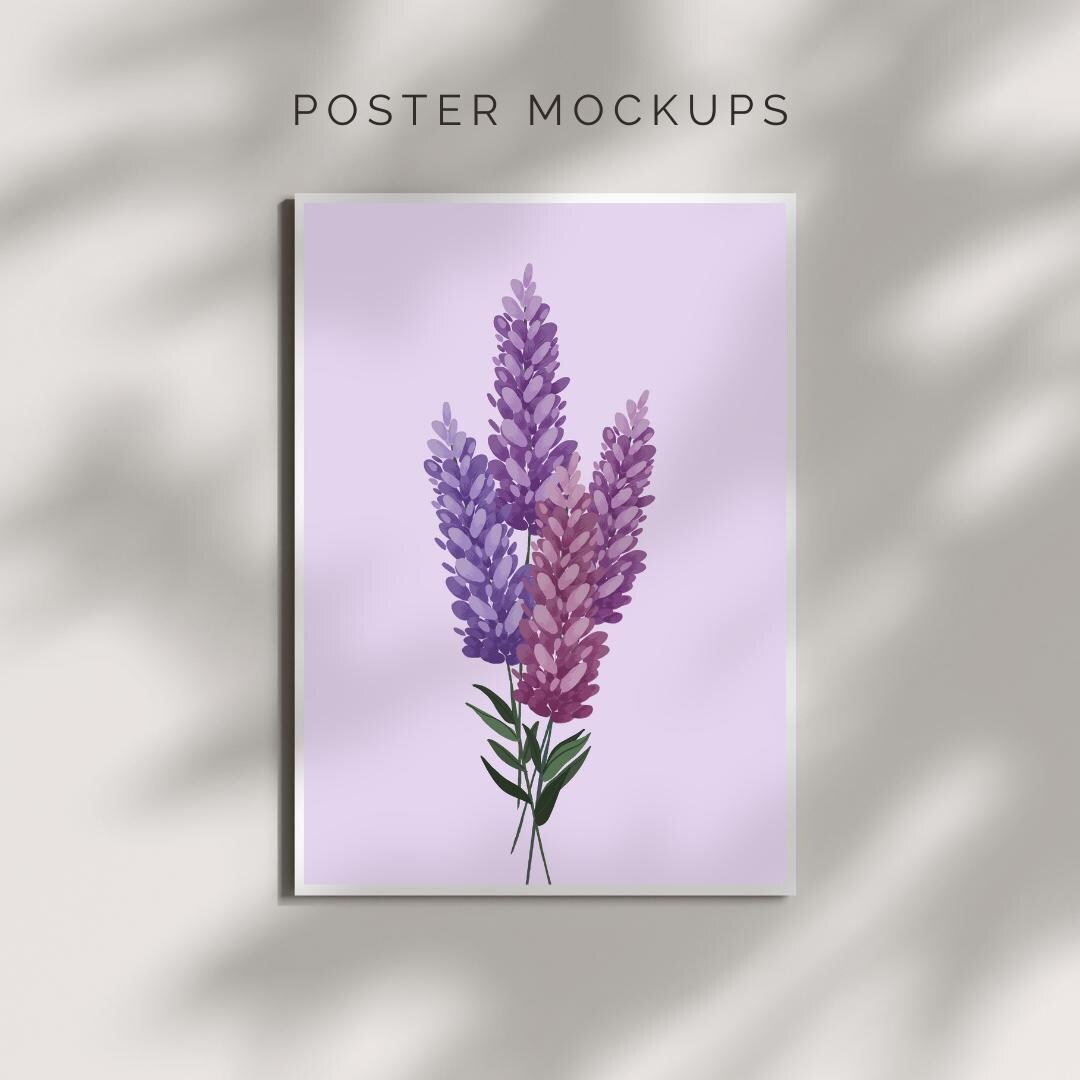 Lavender Botanical Print – Purple Wildflower Wall Art, Watercolor ...