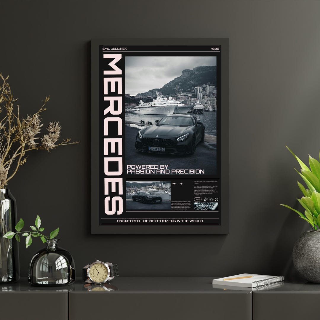 Mercedes Print, Supercar Poster, Hypercar Art Print, Car Wall Art ...