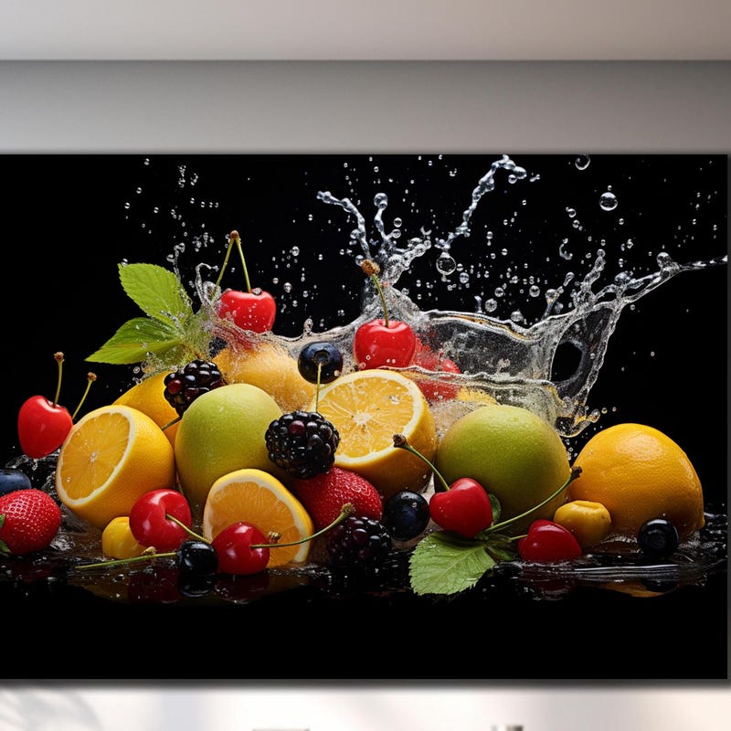 Fresh Fruit Glass Wall Art - Etsy