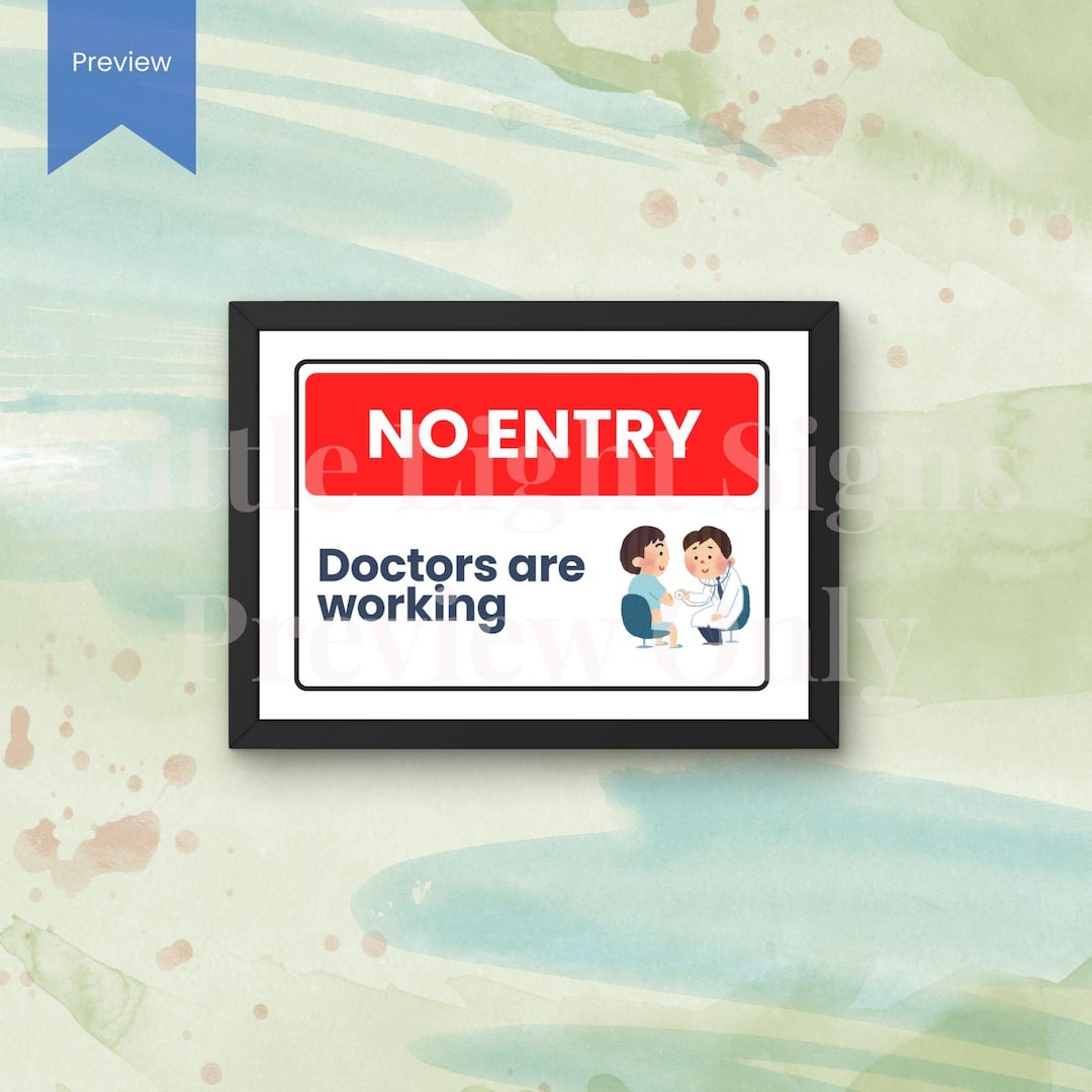 Children’s No Entry Sign – Printable Safety Sign for Paediatric Wards ...