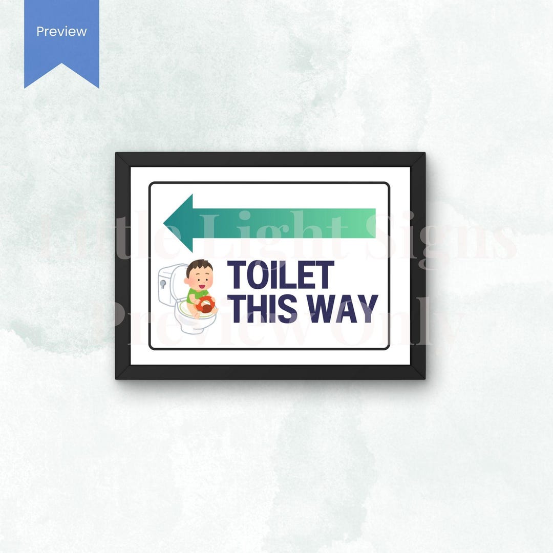 Children’s Toilet Sign – Printable Paediatric Sign for Hospitals ...