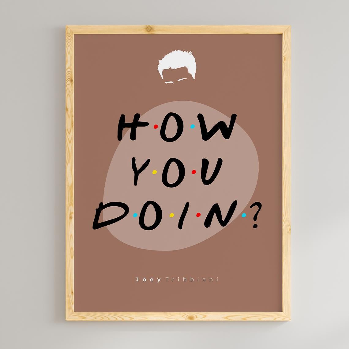 How You Doin' Poster | Friends TV Show Quote | Minimalist Boho Wall Art ...