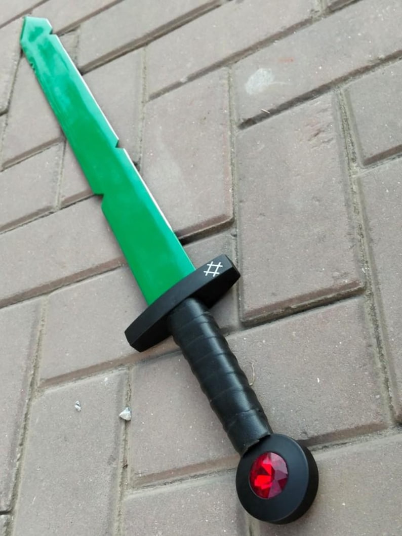 Handmade Finn the Human Green Sword Replica - Full Tang Finn's Scarlet ...