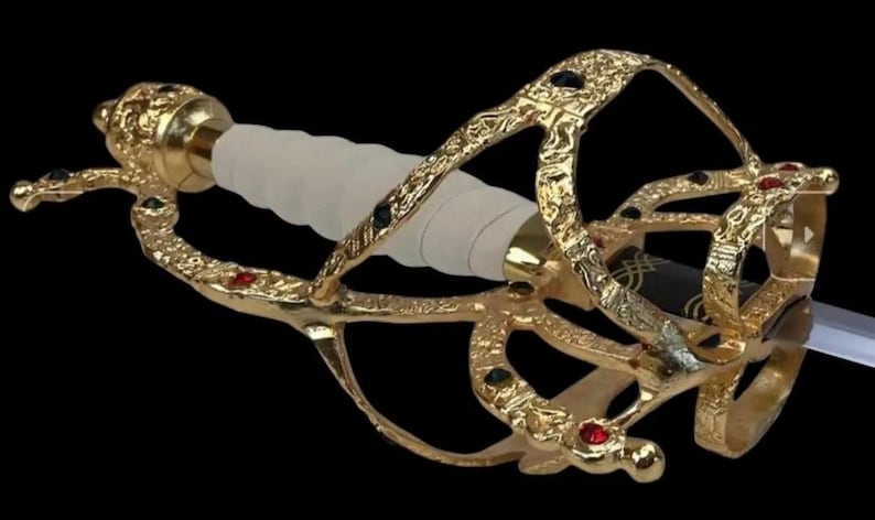 Hand Forged Inigo Montoya Rapier - 17th Century Swept Hilt Fencing ...
