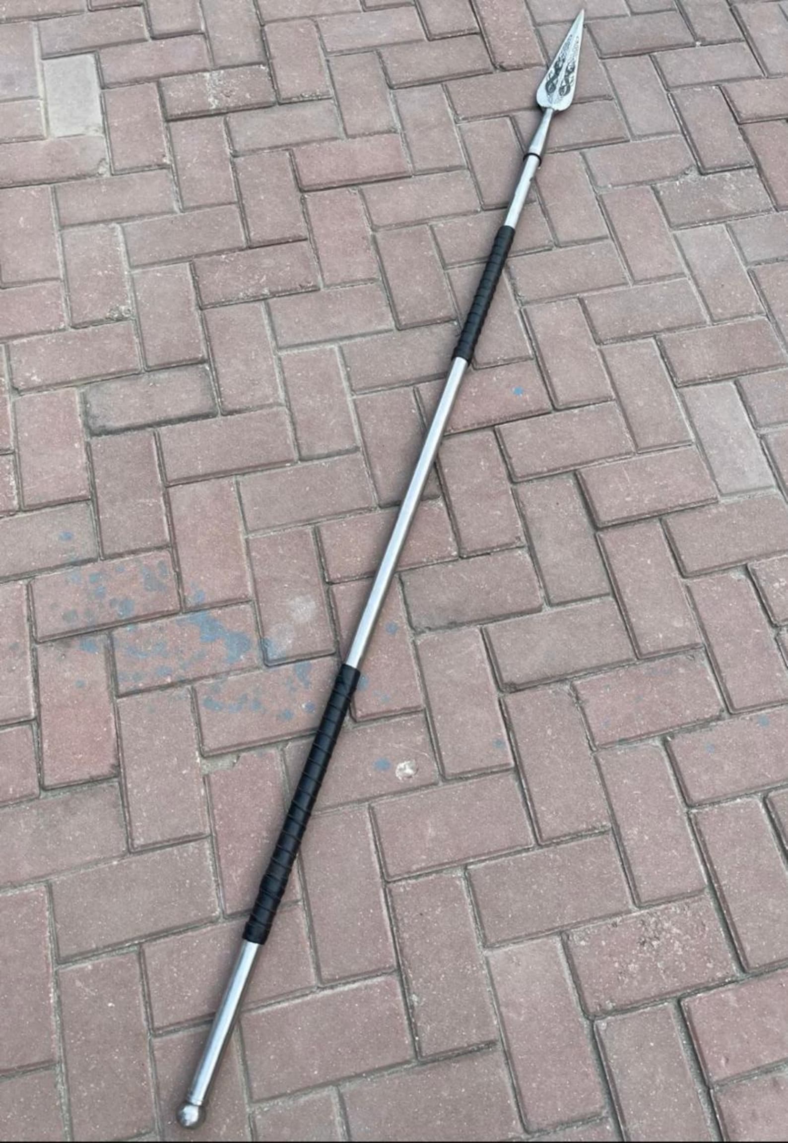 Hand Forged Viking Style Spear - Boar Spear Greek Spear With Leather ...