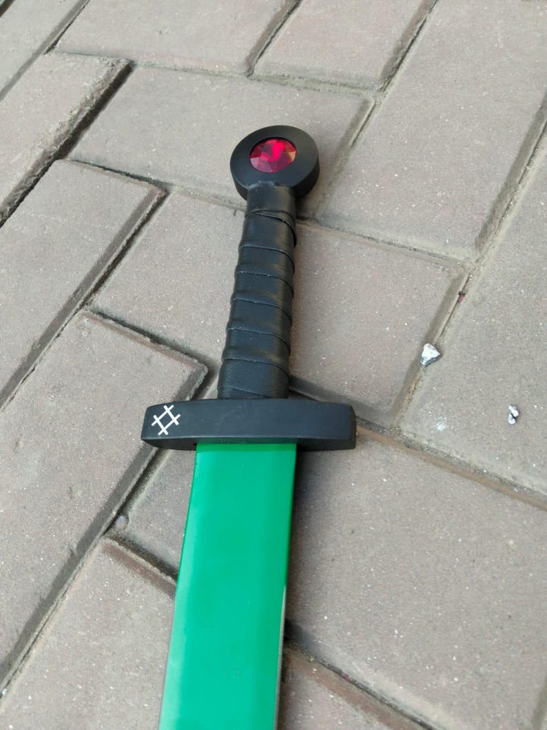 Handmade Finn the Human Green Sword Replica - Full Tang Finn's Scarlet ...