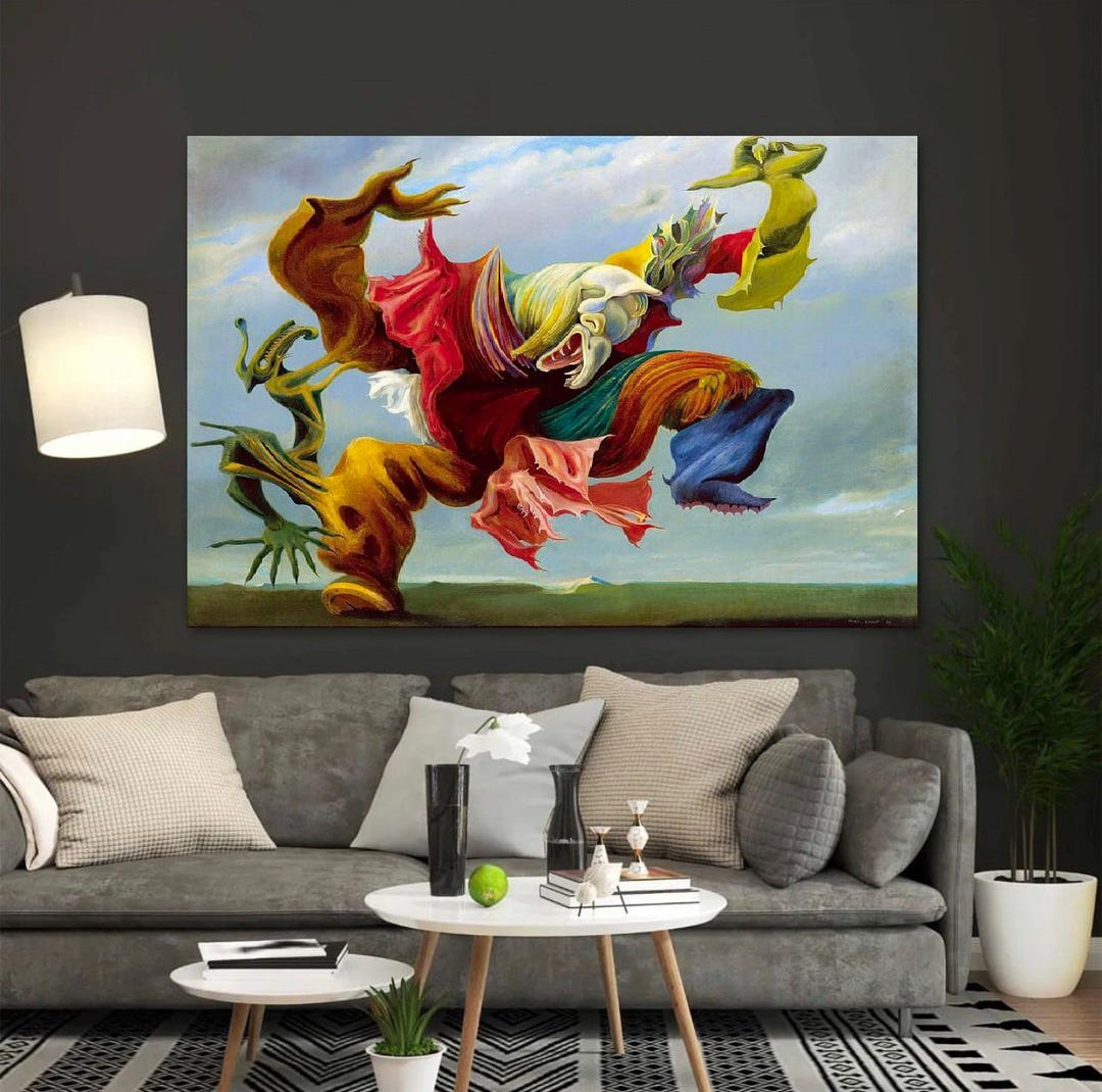 Max Ernst the Fireside Angel Canvas Wall Art,the Angel of Hearth and ...