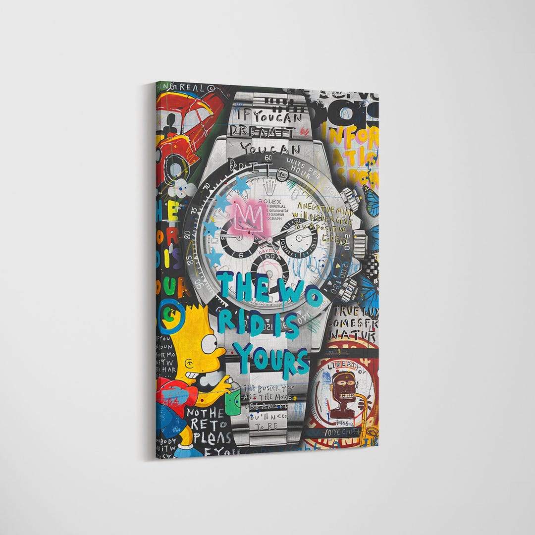 Banksy Rolex Poster,banksy Style Rolex Watch Money Pop Art Canvas ...
