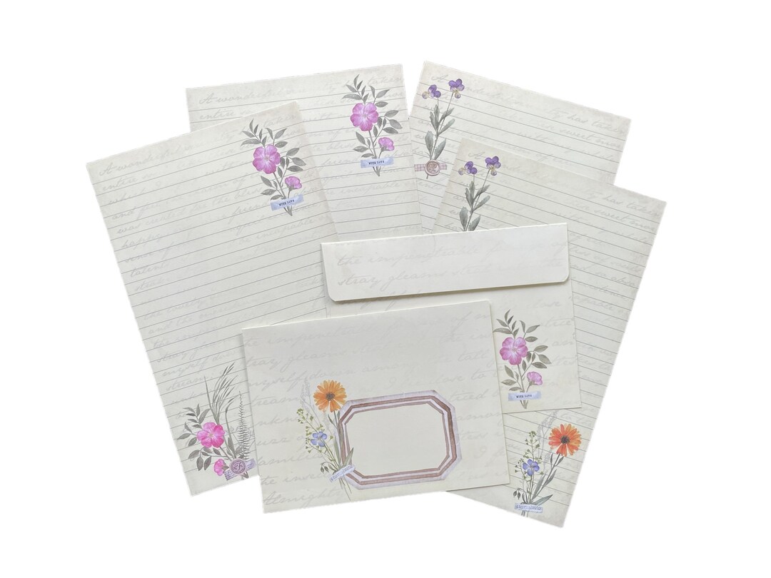 Double-sided Stationery Set - Floral Memories - Etsy