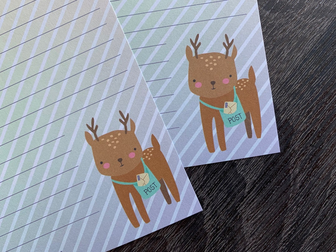 Letter Writing Sheets - Deer Penpal - Etsy