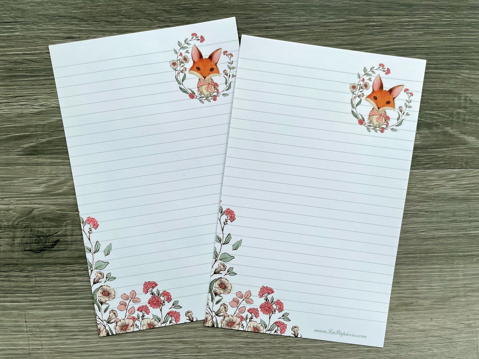 Letter Writing Sheets Francine the Fox | Etsy Canada