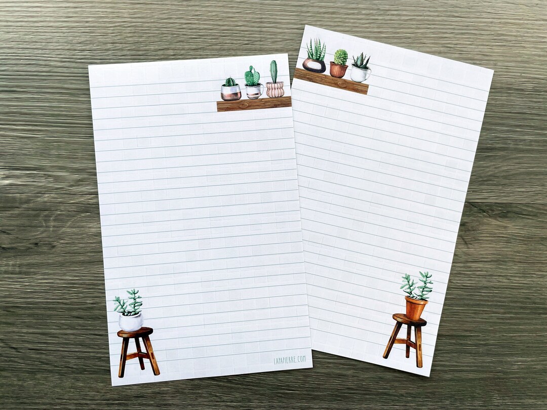 Double-sided Letter Writing Sheets Potted - Etsy