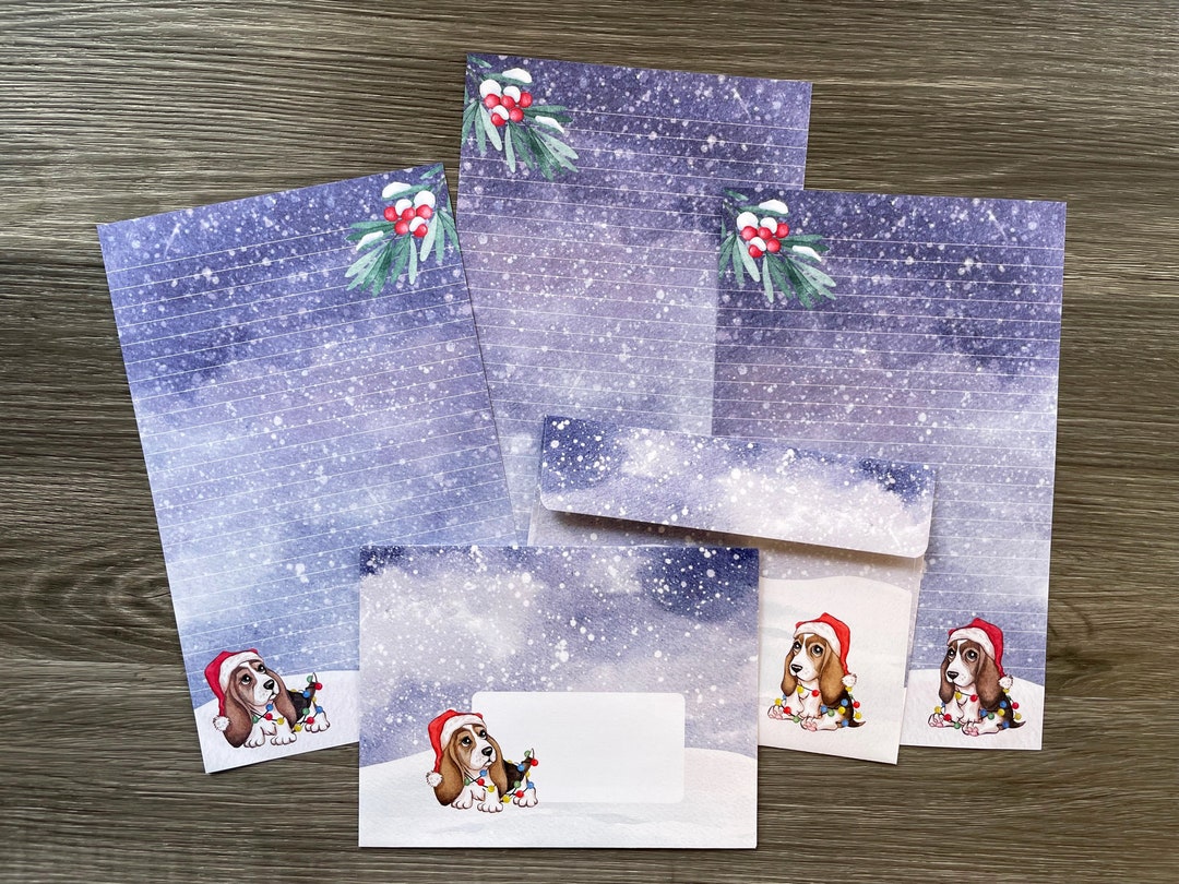 Double-sided Stationery Set - Holiday Hound - Etsy