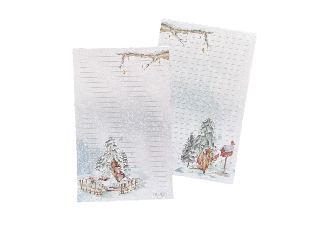 Double-sided Letter Writing Sheets Woodland Wonderland - Etsy