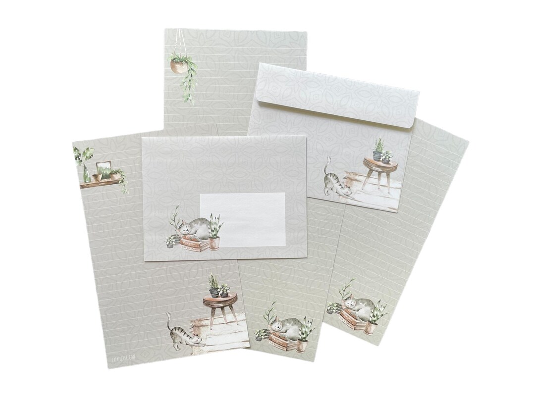 Double-sided Stationery Set - Lazing Around - Etsy