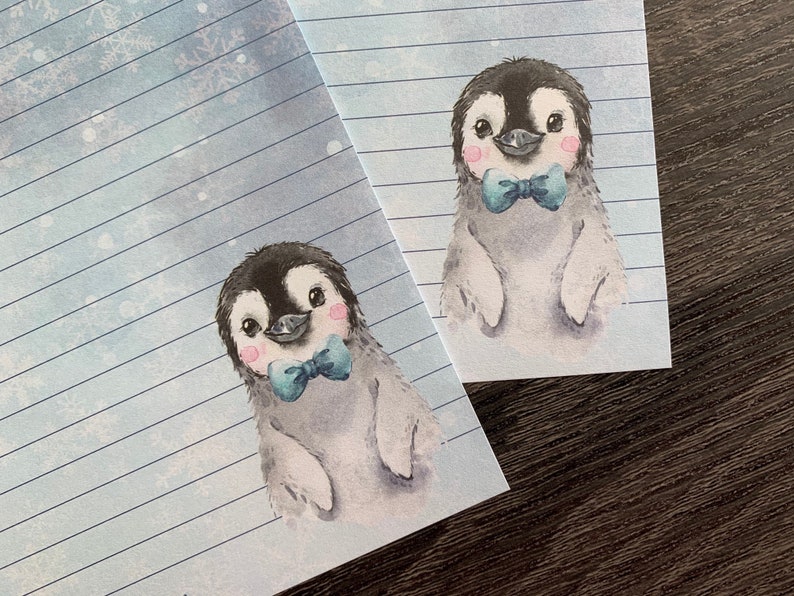 Stationery Set Edward the Penguin - Etsy