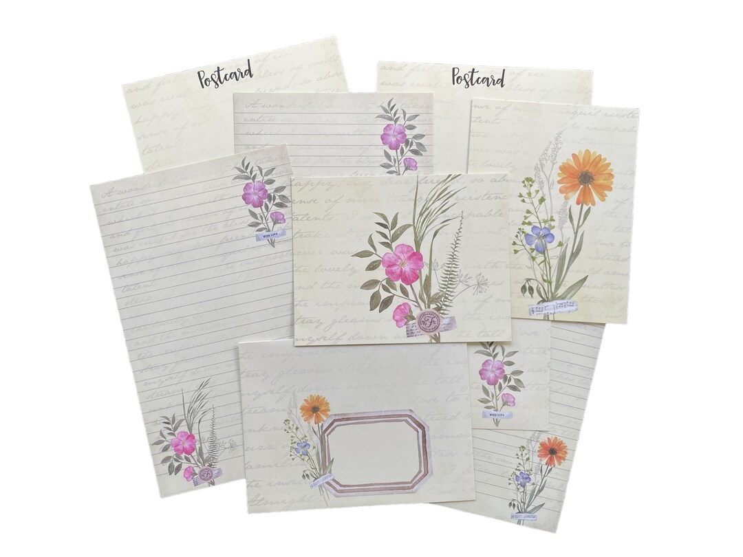Double-sided Stationery Kit - Floral Memories - Etsy
