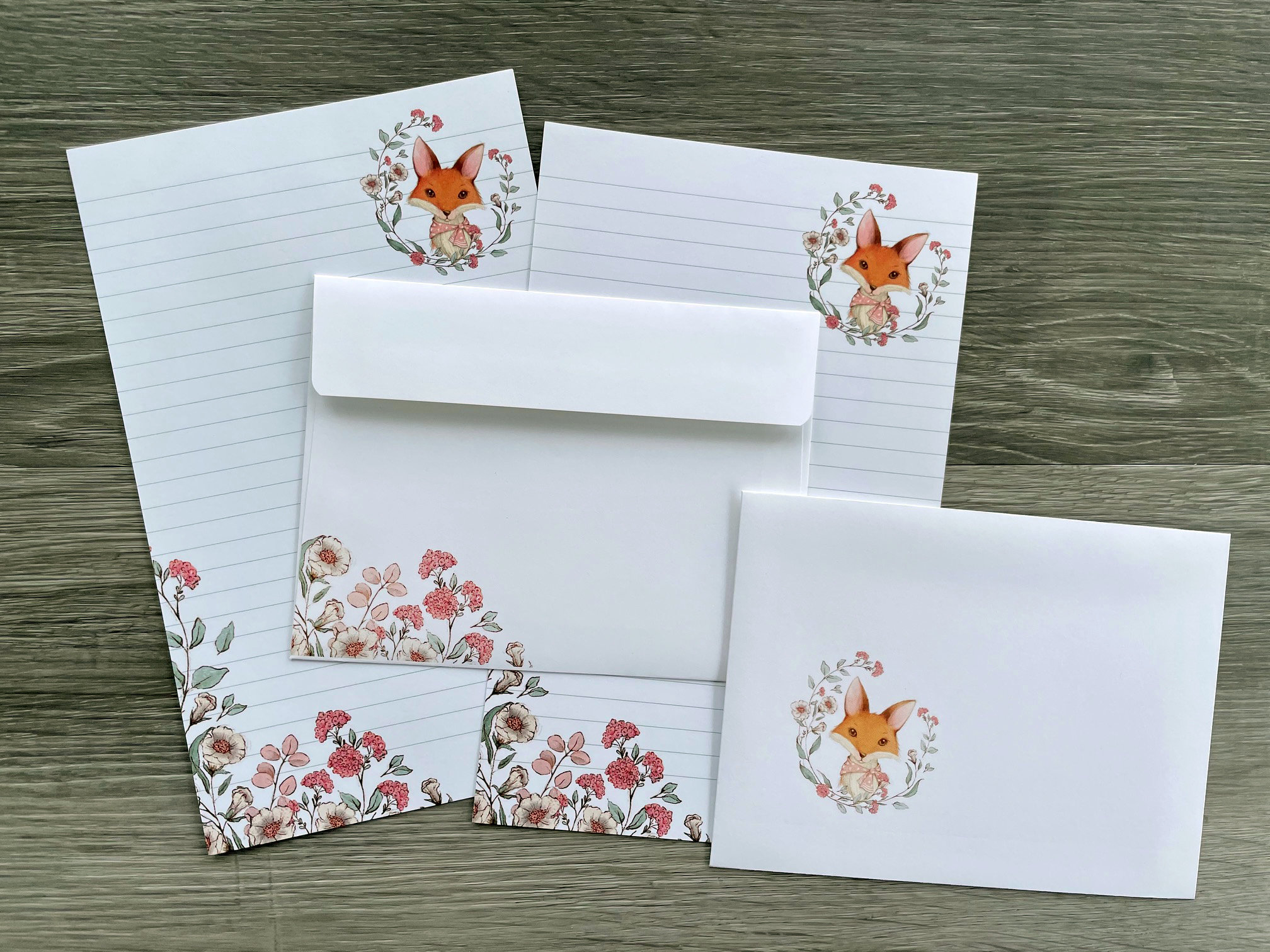 Letter Writing Sheets - Francine the Fox - Etsy Canada