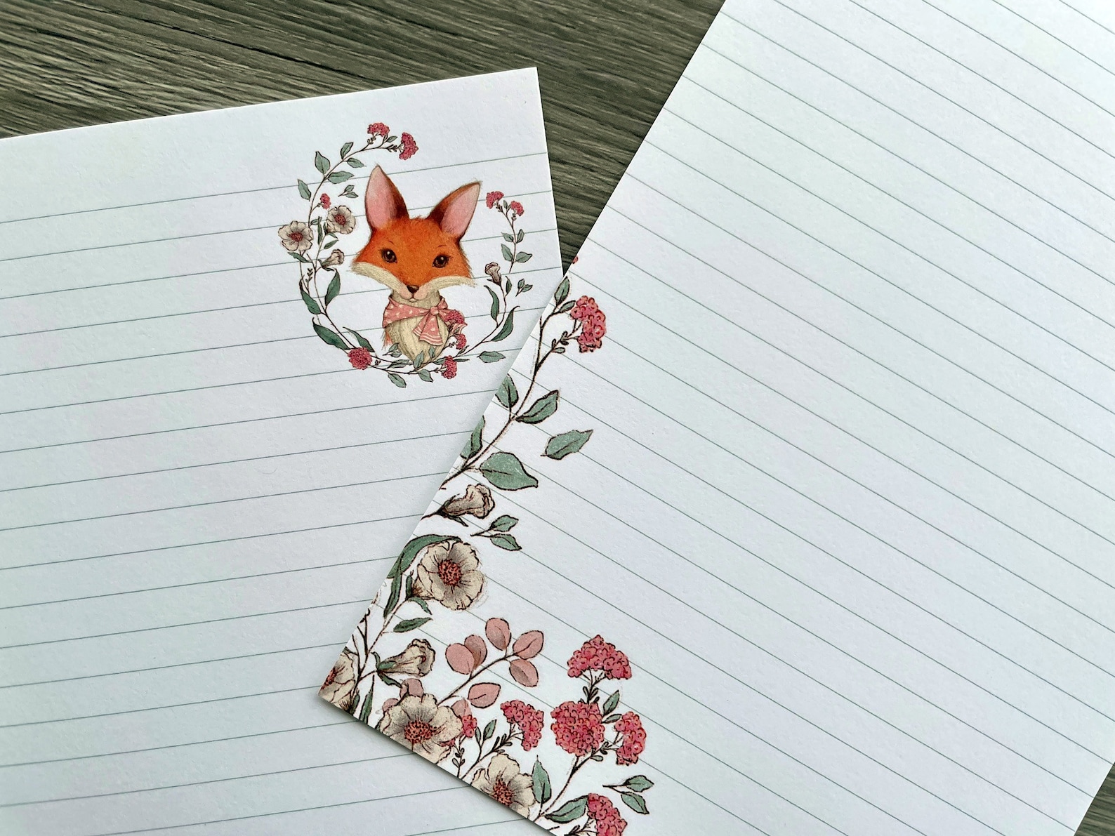 Letter Writing Sheets - Francine the Fox - Etsy Canada